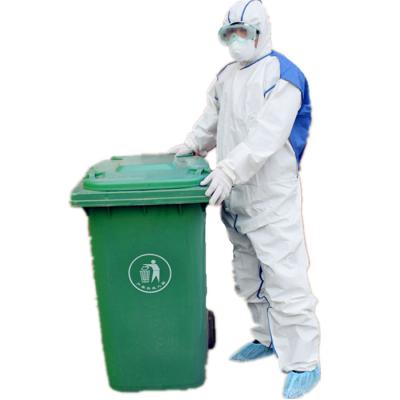 China PPE Isolation Protective Coverall Chemical Hooded Hospital Hazmat CAT III Type 3b 4b for sale