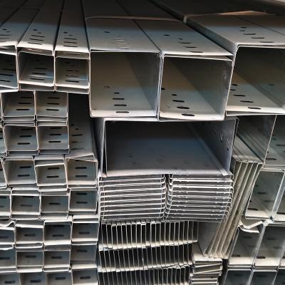 China Hot-Dip Galvanized Wall-Mounted Cable Tray 4 Inch Width Ventilated Perforated Trough for Electrical Wiring Management for sale