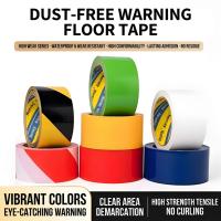 China Heavy Duty Abrasion Resistant PET Floor Marking Tape Waterproof Oil-proof No Residue After Peeling for Factory Safety for sale