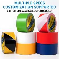 China Heavy Duty Abrasion Resistant PET Floor Marking Tape Waterproof Oil-proof No Residue After Peeling for Factory Safety for sale