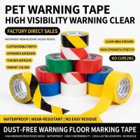 China Heavy Duty Abrasion Resistant PET Floor Marking Tape Waterproof Oil-proof No Residue After Peeling for Factory Safety for sale