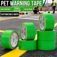 China Heavy Duty Abrasion Resistant PET Floor Marking Tape Waterproof Oil-proof No Residue After Peeling for Factory Safety for sale