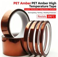 China Nomay Amber PET High Temperature Masking Tape Heat Resistant 200℃ No Residue High Voltage Insulation for PCB Soldering and Lithium Battery for sale