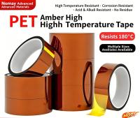 China Nomay Amber PET High Temperature Masking Tape Heat Resistant 200℃ No Residue High Voltage Insulation for PCB Soldering and Lithium Battery for sale
