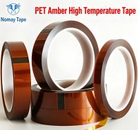 China Nomay Amber PET High Temperature Masking Tape Heat Resistant 200℃ No Residue High Voltage Insulation for PCB Soldering and Lithium Battery for sale
