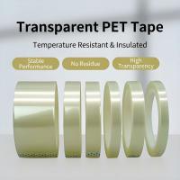 China Ultra Clear PET High Temperature Tape with No Residue and 180-220℃ Heat Resistance for Electronics for sale