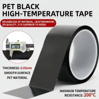 China Nomay Black PET High Temperature Tape with 100% Full Blackout, 220℃ Heat Resistance, and No Residue Silicone Adhesive for LED LCD Backlight Shading for sale