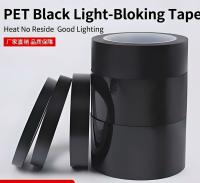 China Nomay Black PET High Temperature Tape with 100% Full Blackout, 220℃ Heat Resistance, and No Residue Silicone Adhesive for LED LCD Backlight Shading for sale