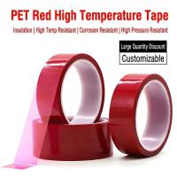 China Nomay Red PET High Temperature Tape with High Visibility Bright Red Clean Peeling Without Glue Residue and Stable High Temp Performance for sale