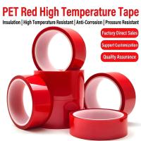 China Nomay Red PET High Temperature Tape with High Visibility Bright Red Clean Peeling Without Glue Residue and Stable High Temp Performance for sale