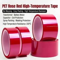 China Nomay Red PET High Temperature Tape with High Visibility Bright Red Clean Peeling Without Glue Residue and Stable High Temp Performance for sale