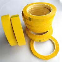 China Nomay Yellow PET High Temperature Tape with 220℃ Heat Resistance No Residue Silicone Adhesive for High Visibility Marking for sale