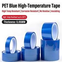 China Nomaytape Yellow Blue Diagonal PET High Temperature Warning Tape with 220℃ Heat Resistance and No Residue Silicone Adhesive for Safety Hazard Marking for sale