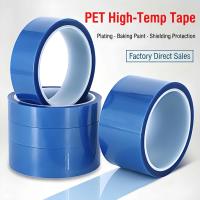 China Nomaytape Yellow Blue Diagonal PET High Temperature Warning Tape with 220℃ Heat Resistance and No Residue Silicone Adhesive for Safety Hazard Marking for sale