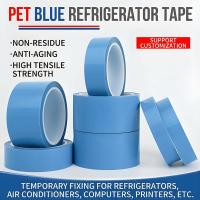 China Nomaytape Yellow Blue Diagonal PET High Temperature Warning Tape with 220℃ Heat Resistance and No Residue Silicone Adhesive for Safety Hazard Marking for sale