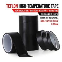 China Black Anti-static PTFE Film Tape Self Adhesive 260℃ High Temperature Teflon Tape for Electronic Workshop for sale