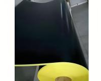 China Black PTFE High Temperature Tape With Yellow Release Paper Anti-static Self Adhesive Teflon Tape for sale