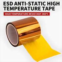 China ESD Anti-Static Polyimide PI Tape with 300℃ High Temperature Resistance and Stable ESD Anti-static Performance for Clean Residue-Free Peeling for sale