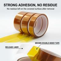 China Double Sided Polyimide Tape 300℃ High Temperature Resistant with Double-sided Uniform Adhesive Coating and 260℃ Long-term Heat Resistance for FPC PCB Electronic Components for sale