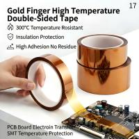 China Double Sided Polyimide Tape 300℃ High Temperature Resistant with Double-sided Uniform Adhesive Coating and 260℃ Long-term Heat Resistance for FPC PCB Electronic Components for sale