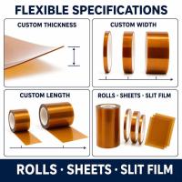 China Pure Polyimide Film (Non-Adhesive PI Film / Electrical Insulation Film) for Motors, Transformers, Cables and Battery Modules - Custom Rolls, Sheets and Die-Cut Parts for sale