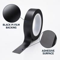 China Black Polyimide Tape (Black PI Tape / Black Insulation Tape) – Silicone or Acrylic Adhesive for Electrical Insulation, with Light-Blocking Versions for Cameras and Displays for sale