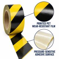 China PET Floor Marking Tape (Polyester Floor Tape / Warehouse Aisle Tape / Workshop Line Marking Tape) – Wear-Resistant Safety Identification for Factories, AGV Routes & 5S Areas for sale