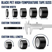 China Black PET High Temperature Tape (Black Polyester Masking Tape / Light-Blocking PET Tape / Electrical Insulation Tape) – For Camera Modules, Displays, PCB Masking & Powder Coating for sale