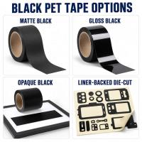 China Black PET High Temperature Tape (Black Polyester Masking Tape / Light-Blocking PET Tape / Electrical Insulation Tape) – For Camera Modules, Displays, PCB Masking & Powder Coating for sale
