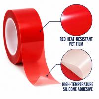 China Red PET High Temperature Tape (Red Polyester Masking Tape / Red Powder Coating Tape / High-Visibility Process Protection Tape) – For Grounding Points, No-Spray Areas & PCB Masking for sale