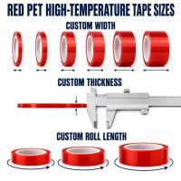 China Red PET High Temperature Tape (Red Polyester Masking Tape / Red Powder Coating Tape / High-Visibility Process Protection Tape) – For Grounding Points, No-Spray Areas & PCB Masking for sale