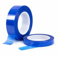 China Blue PET High Temperature Tape (Blue Polyester Masking Tape / Blue Powder Coating Tape / Blue PET Silicone Tape) – For Composite Curing, Metal Finishing & Electronics for sale