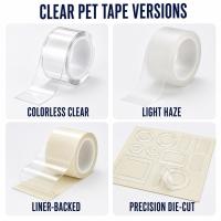 China Clear PET High Temperature Tape (Transparent Polyester Silicone Tape / High Temperature Label Protection Tape / Clear PET Masking Tape) – For Barcode, PCB & Window Protection for sale