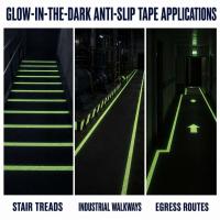 China Glow-in-the-Dark Anti-Slip Tape (Photoluminescent Anti-Slip Tape / Industrial Stair Safety Grip Tape / Non-Slip Egress Tape) – For Steps, Walkways & Emergency Exit Paths for sale