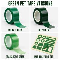 China Green PET High Temperature Tape (Green Polyester Powder Coating Tape / PET Silicone Masking Tape / Green Anodizing Tape) – For Metal Finishing, PCB & Energy Equipment for sale