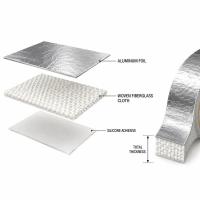 China Flame-Retardant Aluminum Foil Glass Cloth Tape (High-Temperature Foil Fiberglass Tape / Heat-Reflective Glass Cloth Tape) – For HVAC Ducts, Cable Wrap & Thermal Shielding for sale