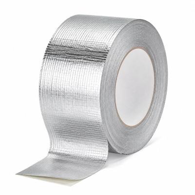China Flame-Retardant Aluminum Foil Glass Cloth Tape (High-Temperature Foil Fiberglass Tape / Heat-Reflective Glass Cloth Tape) – For HVAC Ducts, Cable Wrap & Thermal Shielding for sale