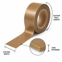 China PTFE Coated Aramid Fabric Tape (PTFE Aramid Cloth Tape / Aramid Fabric Adhesive Tape) – Silicone Adhesive Non-Stick Lining for Flexing Parts, Rollers & Conveyor Edges for sale