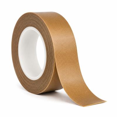 China PTFE Coated Aramid Fabric Tape (PTFE Aramid Cloth Tape / Aramid Fabric Adhesive Tape) – Silicone Adhesive Non-Stick Lining for Flexing Parts, Rollers & Conveyor Edges for sale