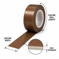 China PTFE Coated Fiberglass Tape (PTFE Glass Cloth Tape / Non-Stick Heat Sealer Tape / Silicone Adhesive PTFE Fabric Tape) – For Packaging, Hot Presses & Industrial Liners for sale