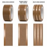 China PTFE Zone Tape / Edge Adhesive PTFE Tape / Adhesive-Free Center Heat Sealer Tape with Silicone Adhesive and PTFE-Coated Fiberglass for Impulse Sealers and Packaging Machines for sale