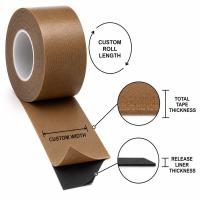 China PTFE Tape with Black Release Liner / Liner-Backed PTFE Tape / PTFE Heat Sealer Tape with Silicone Adhesive for Die Cutting, Packaging Machinery, Sealing Plates and Guide Rails for sale