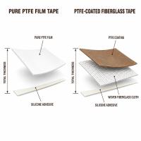 China Silicone Adhesive PTFE Tape / PTFE Heat Sealer Tape / Non-Stick PTFE Tape with Pure Film or Coated Fiberglass Backing for Packaging Machinery, Hot Presses and Guide Rails for sale