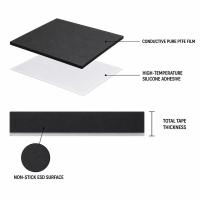 China Black PTFE Film Tape / Anti-Static PTFE Tape / ESD PTFE Tape with Silicone Adhesive and Fiberglass-Free Backing for Non-Stick Guides, Heat Sealers and Evaluated ESD Fixtures for sale
