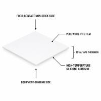 China FDA-Compliant White PTFE Tape / Food Grade PTFE Film Tape / Non-Stick Heat Sealer Tape with Silicone Adhesive for Food Packaging, Processing Equipment and Roller Covers for sale