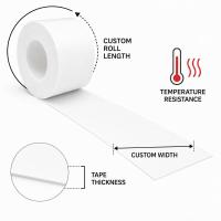 China FDA-Compliant White PTFE Tape / Food Grade PTFE Film Tape / Non-Stick Heat Sealer Tape with Silicone Adhesive for Food Packaging, Processing Equipment and Roller Covers for sale
