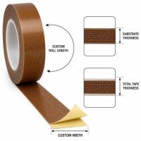 China Double-Sided PTFE Tape / Double-Coated PTFE Tape / PTFE Fiberglass Mounting Tape with Silicone Adhesive on Both Sides for Gasket Positioning, Wear Pads and Equipment Assembly for sale