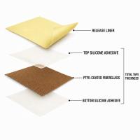 China Double-Sided PTFE Tape / Double-Coated PTFE Tape / PTFE Fiberglass Mounting Tape with Silicone Adhesive on Both Sides for Gasket Positioning, Wear Pads and Equipment Assembly for sale