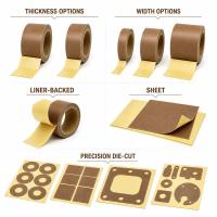 China Double-Sided PTFE Tape / Double-Coated PTFE Tape / PTFE Fiberglass Mounting Tape with Silicone Adhesive on Both Sides for Gasket Positioning, Wear Pads and Equipment Assembly for sale