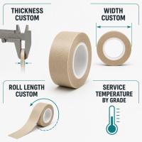 China Acrylic Adhesive PTFE Tape (Acrylic PTFE Tape / Silicone-Adhesive-Free PTFE Tape / Medium-Temperature Non-Stick Tape) – For Guide Rails, Rollers, Heat Sealing & Equipment Lining for sale
